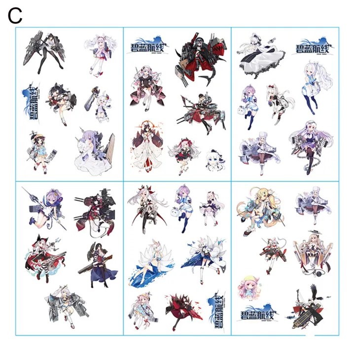 Greenbox 6Pcs/Set Anime Action Figure Azur Lane Demon Slayer Game ...