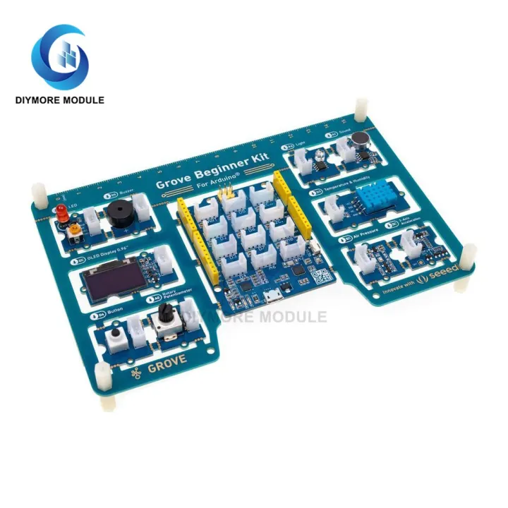 All In One Grove Beginner Kit Sensor Module For Arduino Compatible Board Atmega328p Based