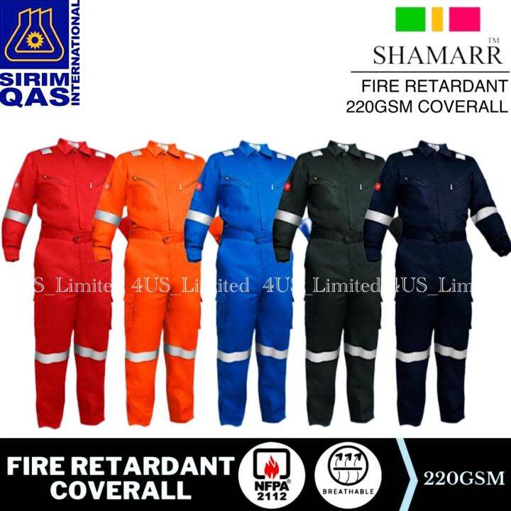 SHAMARR FIRE RETARDANT COVERALL FRC (SIRIM) NFPA2112 (FRC)-PPE SAFETY ...