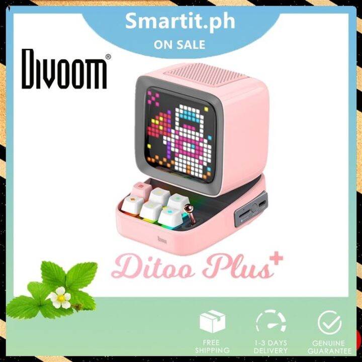 Divoom Ditoo Plus Retro Pixel Art Portable Bluetooth Speaker Alarm ...