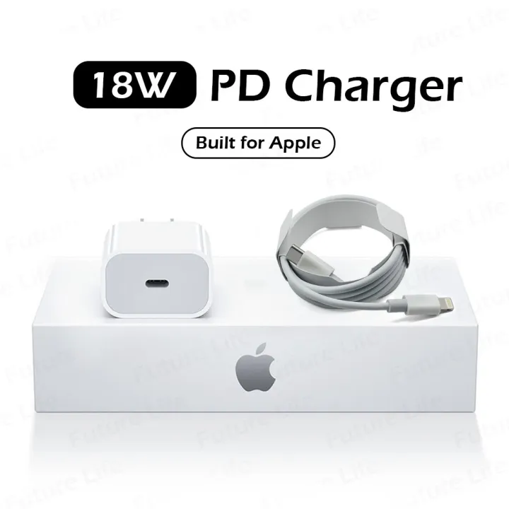 iphone 12 USB-C 18W power adapter lightning cable PD charger 18W fast ...