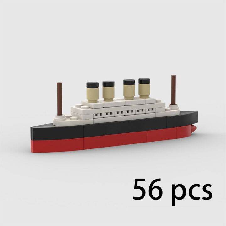 Lego-56 บล็อกอิฐขนาดเล็กรุ่นไททานิคล่องเรือรุ่น DIY เพชรบล็อกชุดของเล่น ...