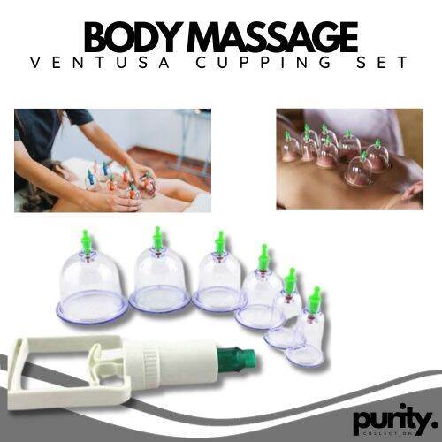 Ventusa 12 pcs Cupping Therapy Body Relaxation Massage set Pure ...