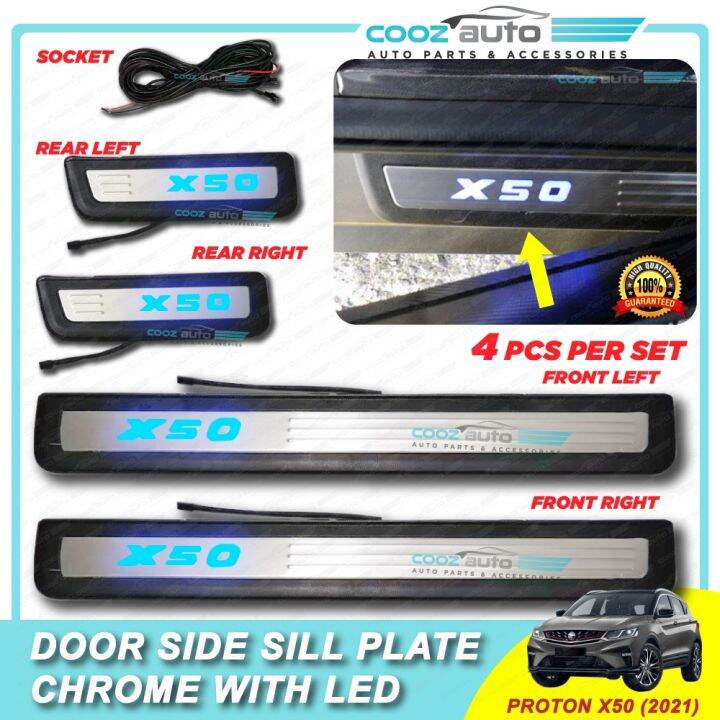 Proton X50 X-50 LED Door Side Sill Step Plates | Lazada