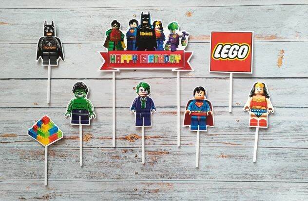 satu set isi 8 cake topper toper hiasan nasi tumpeng hiasan kue ulang ...