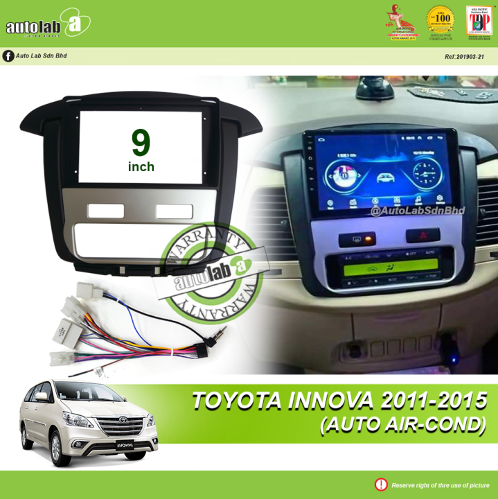 Toyota Innova 2011-2015 Android Player Casing 9" with Player Socket ...