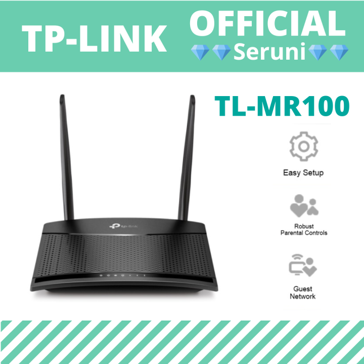 (SERUNI) TP-LINK TL-MR100 4G LTE Router 300 Mbps Wireless N 4G Router ...