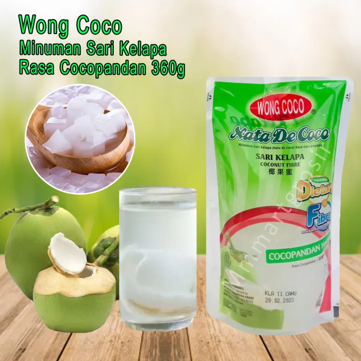 Wong Coco / Nata De Coco / Minuman Sari Kelapa / Rasa Cocopandan 360g ...