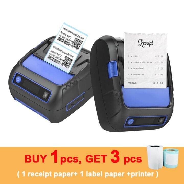 Thermal Portable Printer 58Mm 2 In 1 Label Receipt Mini 2 Inch Handheld ...