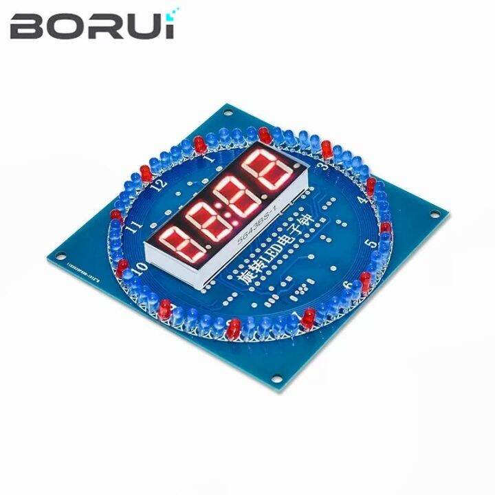 Rotating LED Display Alarm Electronic Clock Module Water Lamp DIY Kit ...