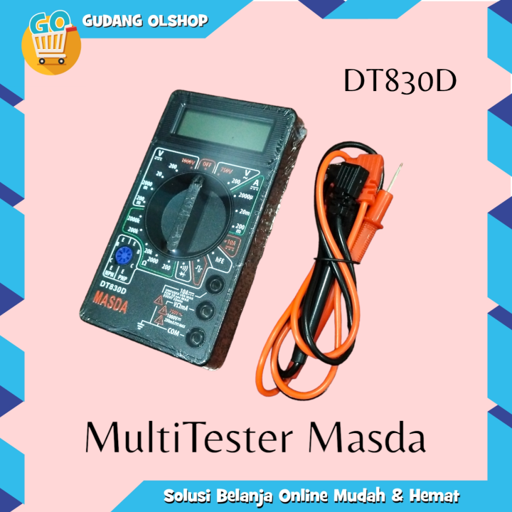 MULTITESTER DIGITAL MASDA DT830B / AVOMETER DIGITAL / MULTIMETER ...