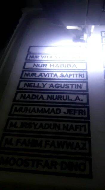 [TANPA PO] Bed nama siswa Bet nama dada bordir papan nama badge nama ...