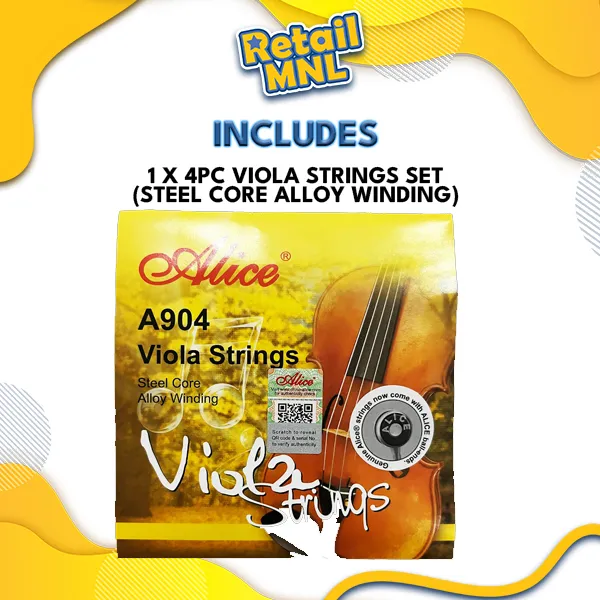 Retailmnl Alice A904 Advanced Viola Strings Al-Mg Alloy Mellow Timbre for 16" Violas Music ...