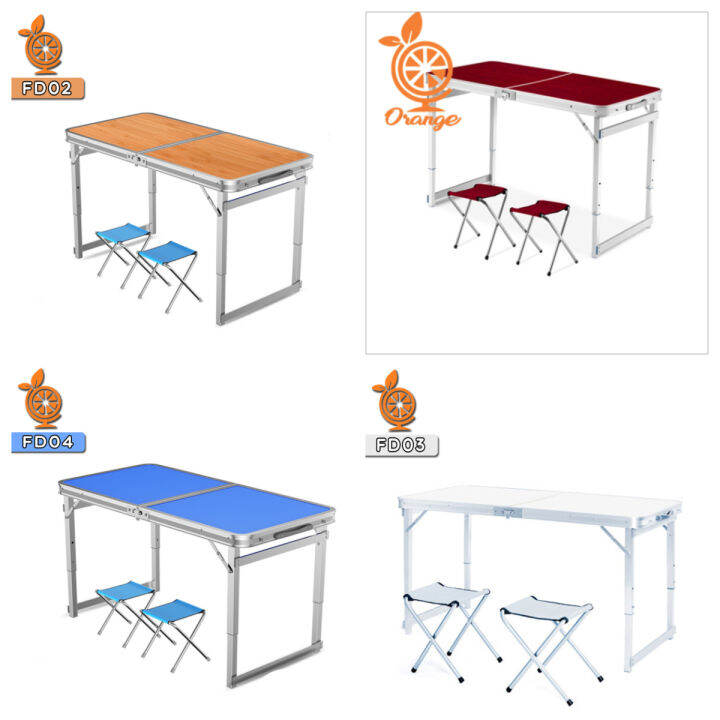 Meja Lipat Koper HPL dengan 2 Kursi Meja Lipat Dagang Outdoor Indoor ...