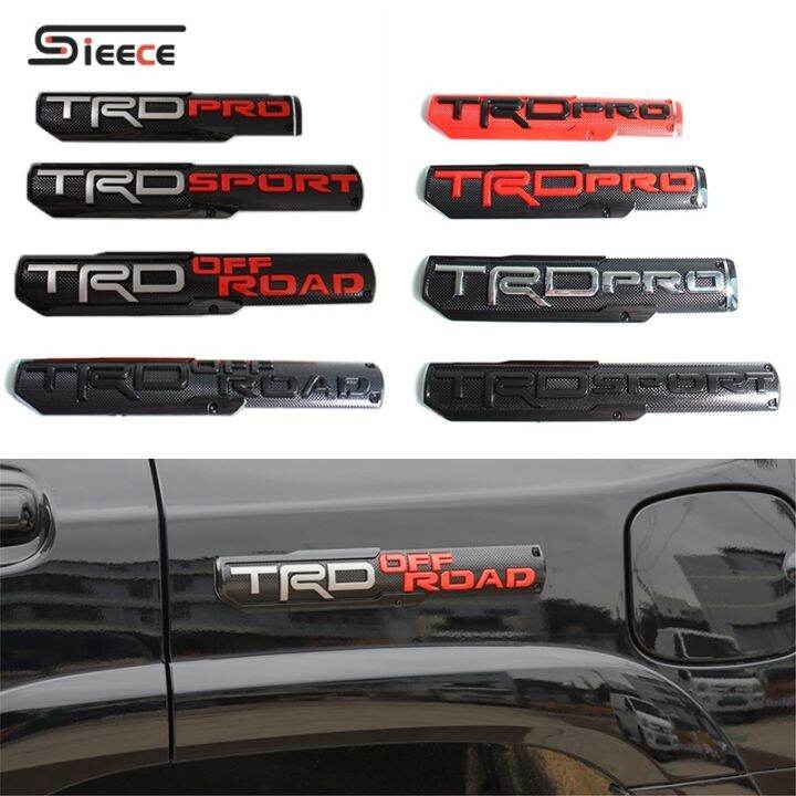 Sieece TRD PRO TRD SPORT TRD OFFROAD Side Fender Emblem Badge For ...