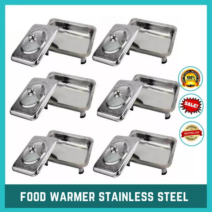 6PCS/Set Stainless Food Warmer | Lazada PH