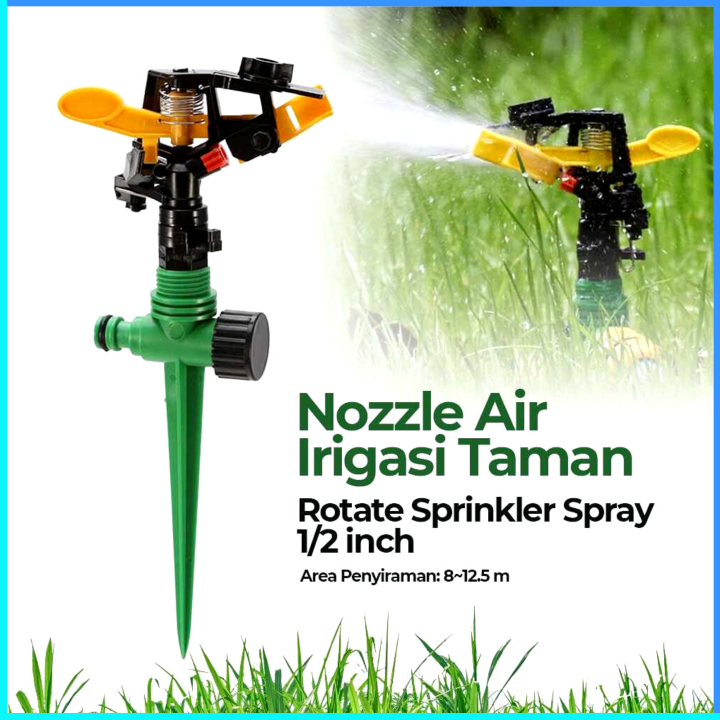 COD LeKing Rotate Sprinkler Spray Nozzle Air Irigasi Taman 1/2 inch ...