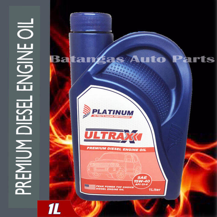PLATINUM ULTRAX PREMIUM DIESEL ENGINE OIL 1LITER SAE 15W-40 API CI-4 ...
