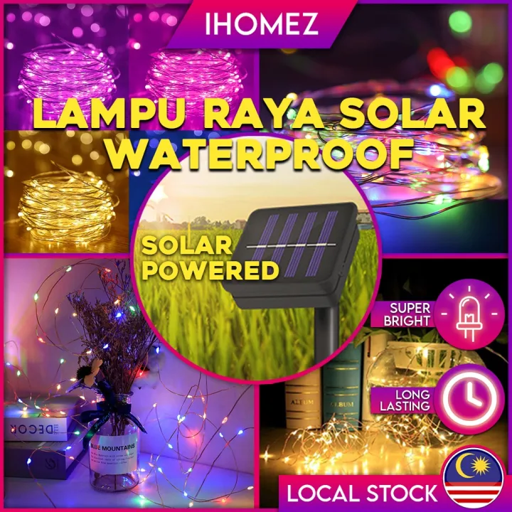 lampu solar 【2022】LED Solar Lampu Lip Lap Raya Viral Waterproof Outdoor ...
