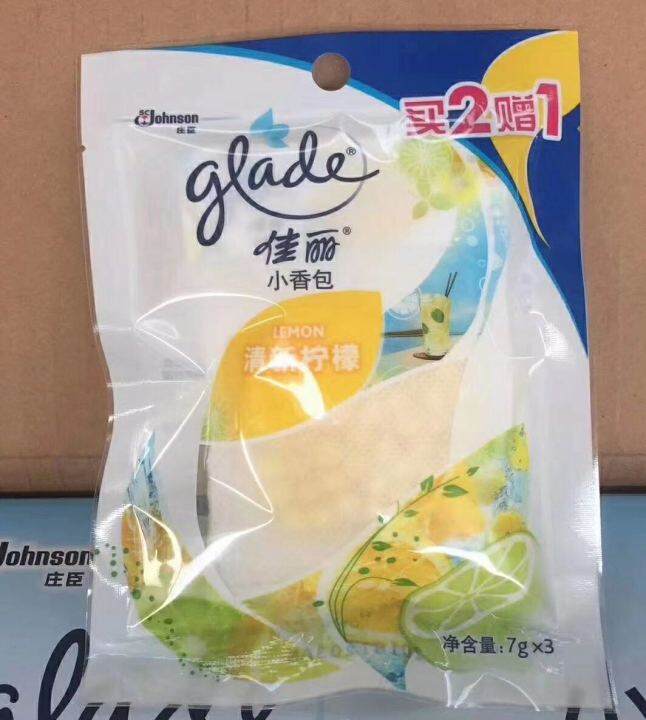 Glade Small Sachet Fresh Lemon Air Freshing Agent Car Wardrobe ...