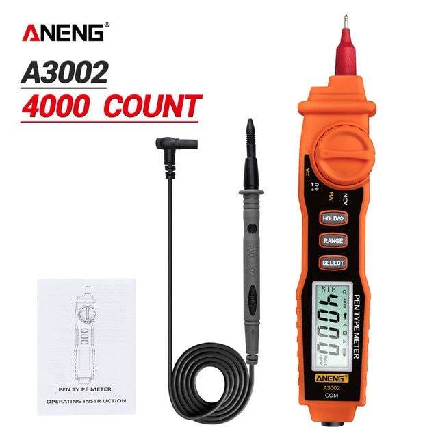 ANENG A3002 Digital Multimeter Pen Type 4000 Counts with Non Contact AC ...