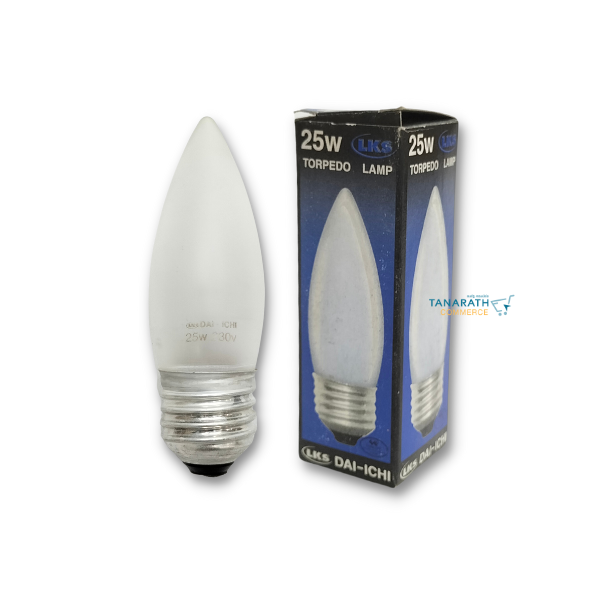 (แพ็ค 10 ดวง) หลอดไส้ หลอดจำปา 25W , 40W ขั้วเกลียว E27 แบบฝ้า แบบใส หลอดไฟรูปทอร์ปิโด แสงสีส้ม ...