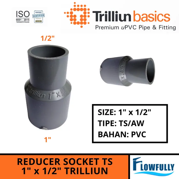 REDUCER SOCKET TS 1 x 1/2 INCH TRILLIUN VLOK VERLOP OVER SOK REDUCING | Lazada Indonesia