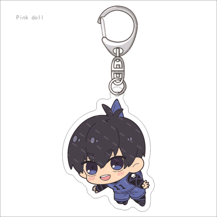 Pink Doll Anime Blue Lock Keychain Chigiri Hyouma Isagi Yoichi Bachira ...