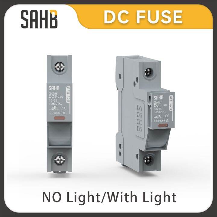 【YF】 SAHB 1P Din Rail Solar PV DC Fuse Holder with Indicator Light 10x38mm LED for Photovoltaic ...