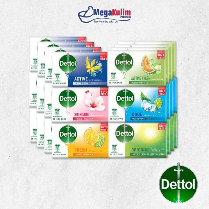 Dettol Bar Soap 3+1 (100g/bar) | Lazada