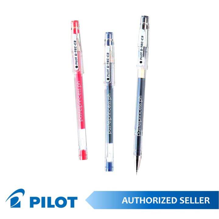 PILOT G-TEC-C3 Micro Fine 0.3 mm Roller Ball Pen Red, Blue, Black ...