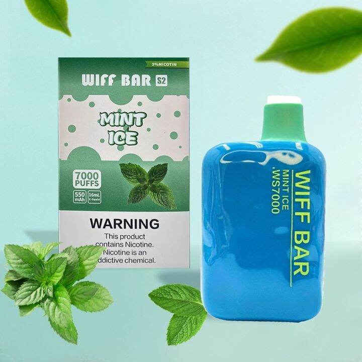 VAPE 【Wiff Bar-S2】 Disposable Vape Pod up to 7000 Puffs Rechargeab00 ...