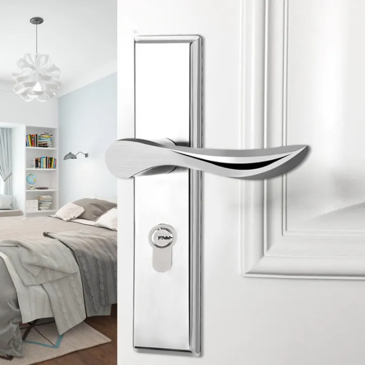 100% Stainless Steel Door Lock Home Room Door Lock Doorknob (COD) door ...