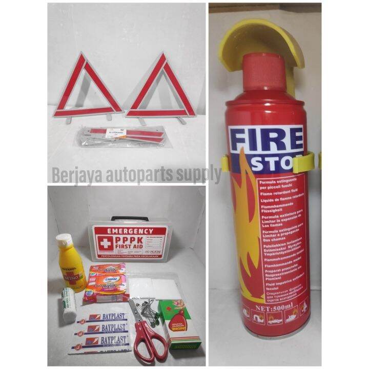 KOMBO HEMAT RACUN API/PEMADAM API KOTAK OBAT P3K SEGITIGA PENGAMAN ...