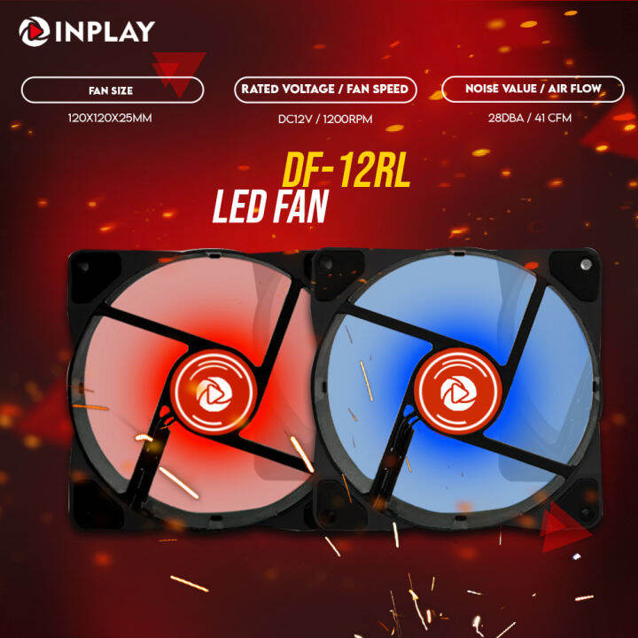 Inplay DF-12RL | Red | LED Fan Red | Inplay by EJD | Lazada PH