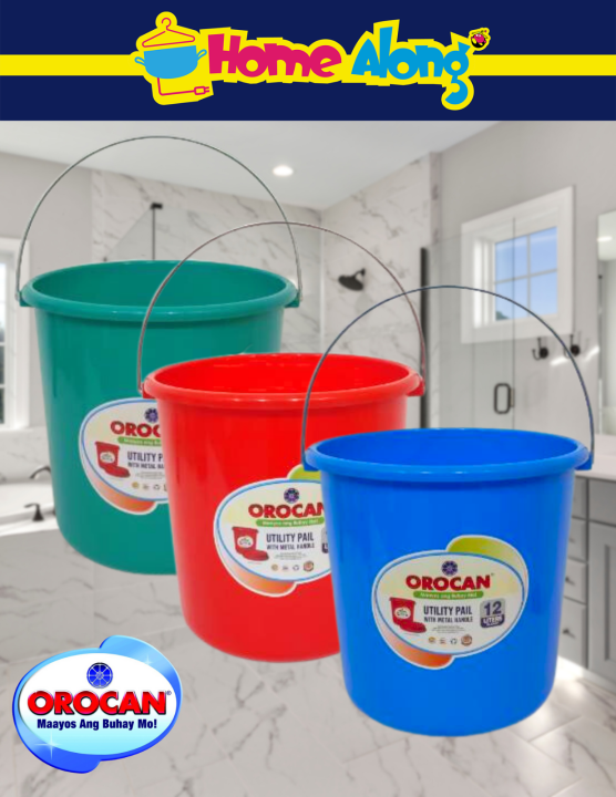 Orocan 12 Liters Utility Pail with Metal Handle - Random Color | Lazada PH