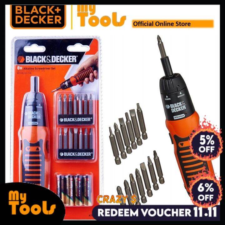 BLACK + DECKER A7073 Cordless Screwdriver | Lazada
