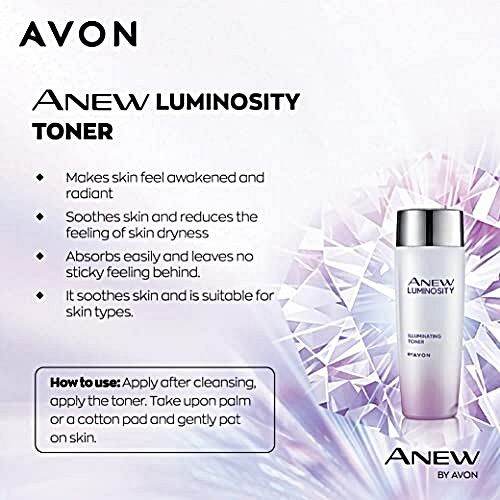AVON ANEW LUMINOSITY SKIN BRIGHTENING & ILLUMINATING TONER 100 ML with ...