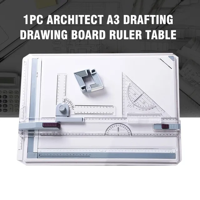 2021 1PC Architect A3 Drafting Drawing Board Ruler Table Adjustable ...