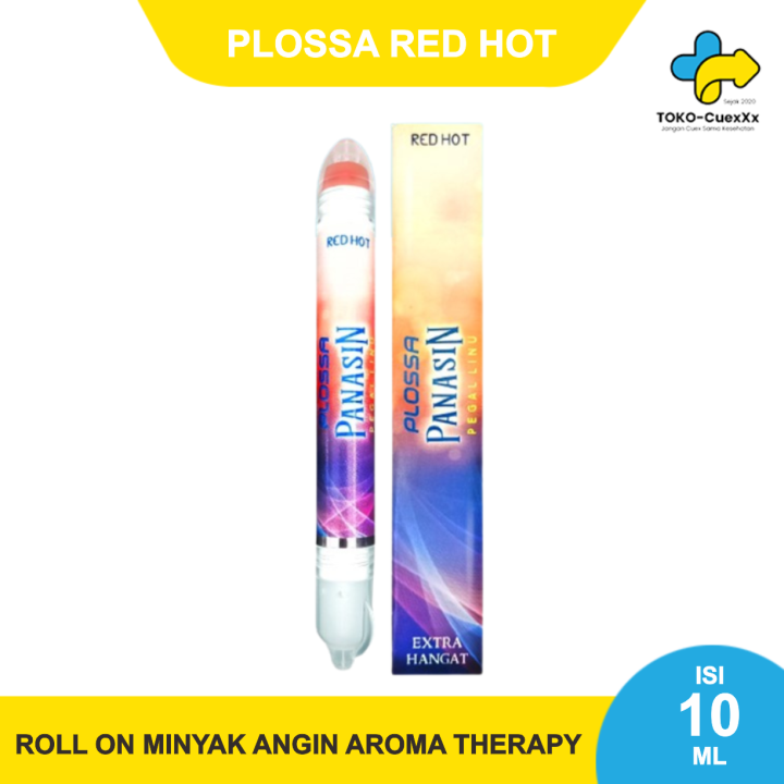 Plossa Minyak Angin Inhaler Dan Roll On Red Hot Merah 10 ml Meredakan ...