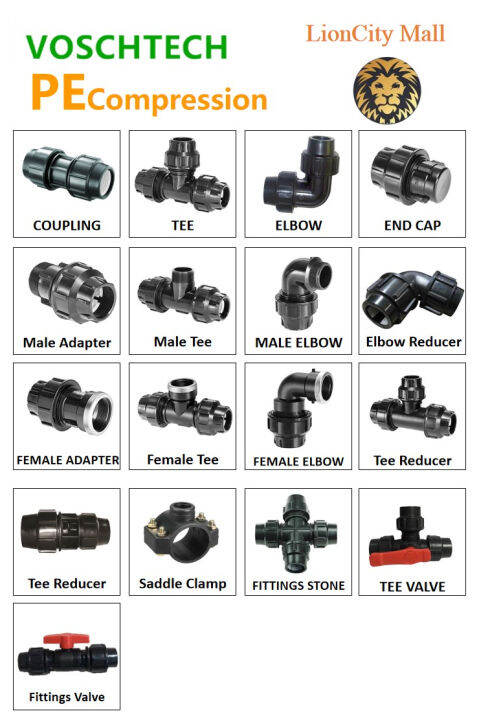 PE Compression FEMALE ADAPTER 1/2'' 3/4'' 1'' 1PCS&5PCS VOSCHTECH 【FREE ...