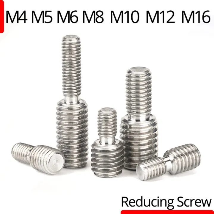 M4 M5 M6 M8 M10 M12 M16 304สแตนเลสลดสกรูกล้องอะแดปเตอร์ Converter Bolt การแปลง Double-Ended ...