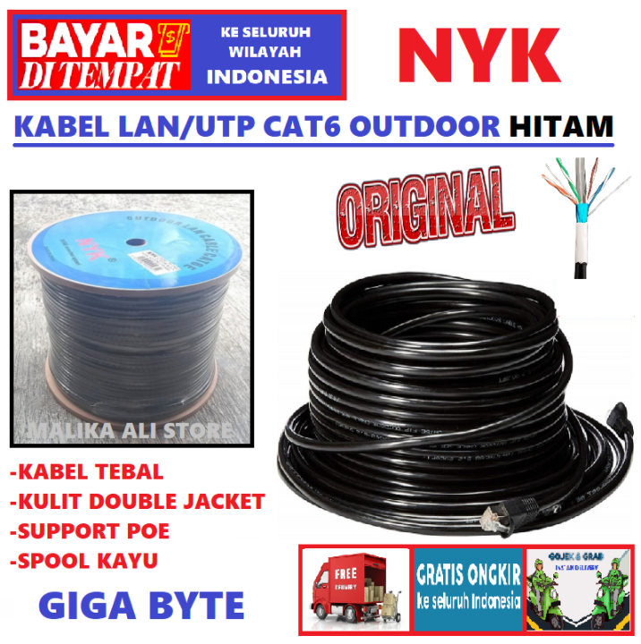 KABEL LAN UTP untuk WIFI ROUTER ACCESS POINT NYK CAT6 1ROL/305Meter ...