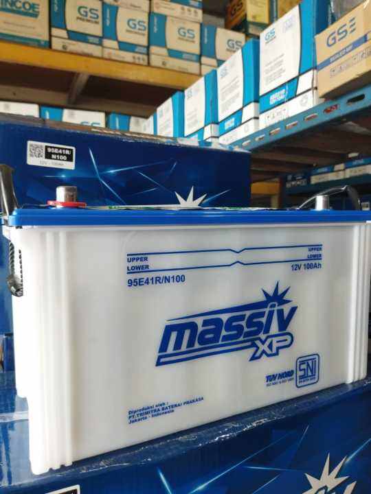 battery aki massiv xp n100 12v 100ah basah 95e41r | Lazada Indonesia