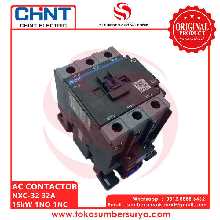 Kontaktor / Contactor NXC-32 / NXC32 3P 32A 15kW CHINT | Lazada Indonesia