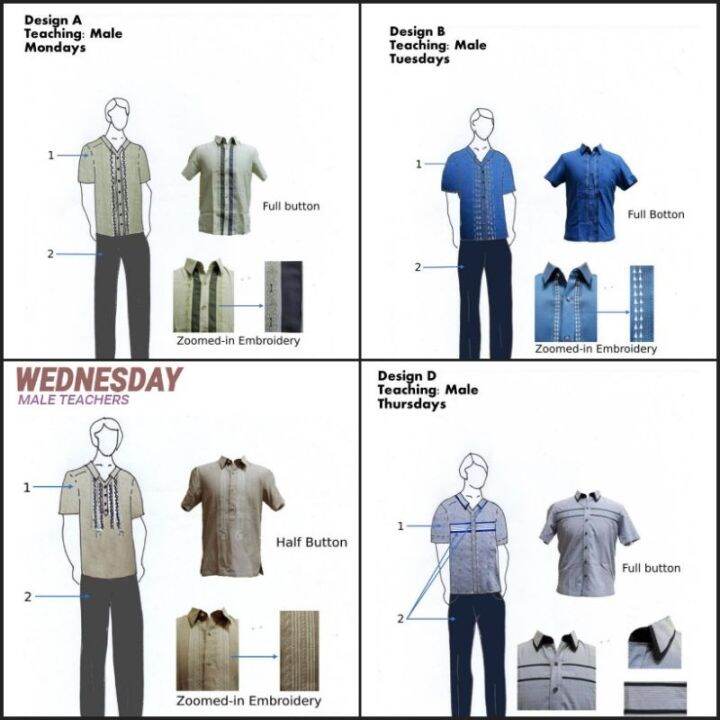 ♕∋ DEPEd Teacher's Uniform TEXTILE/ FABRIC Only For Male Teachers ...
