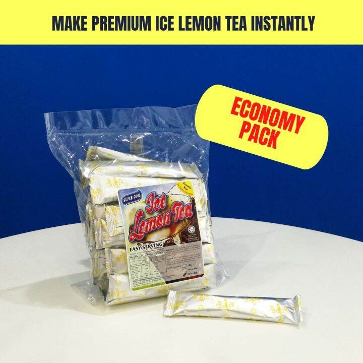 SUPER COOL Premium Ice Lemon Tea (30g x 30 Sachets Economy Pack) [HALAL ...