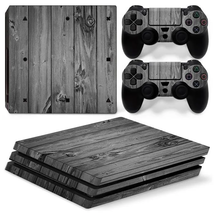 GAMEGENIXX Skin Sticker Wood Grain Vinyl Wrap Cover Full Set for PS4 ...