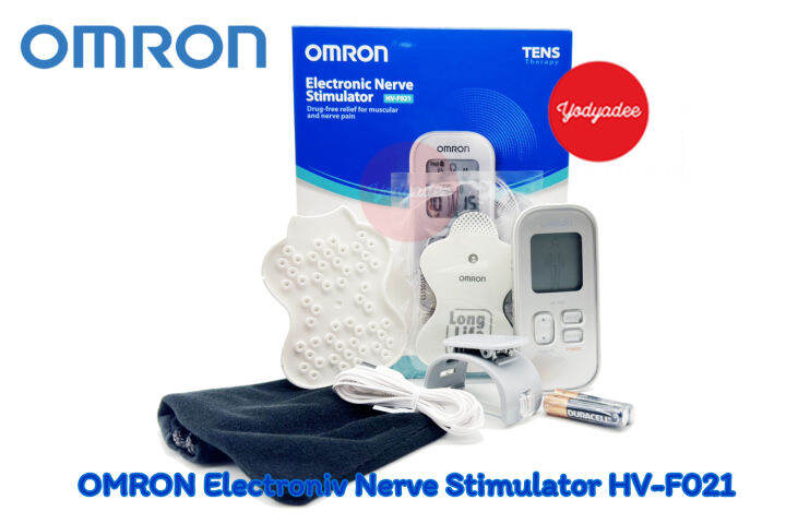 OMRON Electronic Nerve Stimulator HV-F021 เครื่องนวดไฟฟ้าออมรอน รุ่น HV-F021 (15187) รับประกัน 2 ...