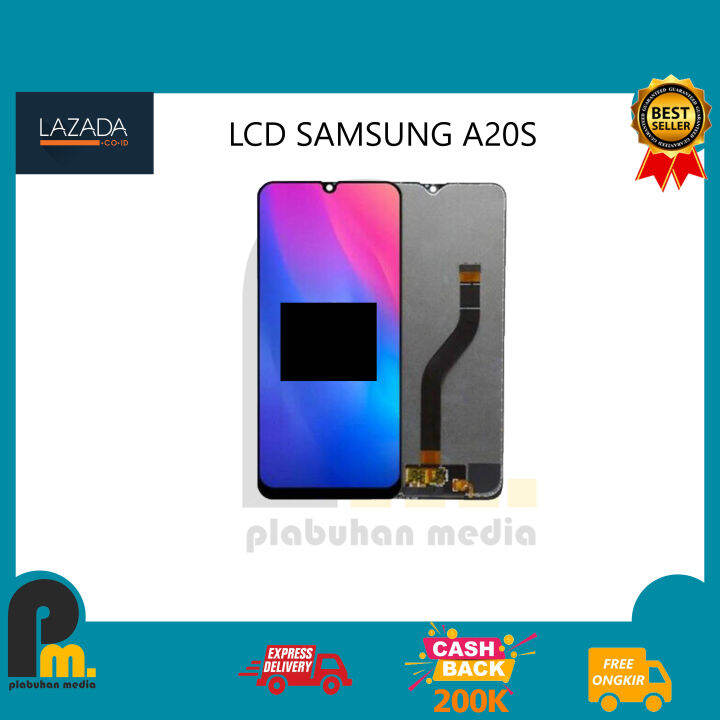LCD SAMSUNG A20S FULLSET TOUCHSCREEN BLACK ORIGINAL OEM/ AAA CONTRAS ...